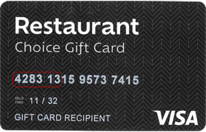 Check balance - Restaurant Choice